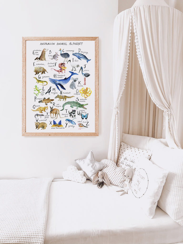 Australian animal alphabet print – Shantele Ianna Art