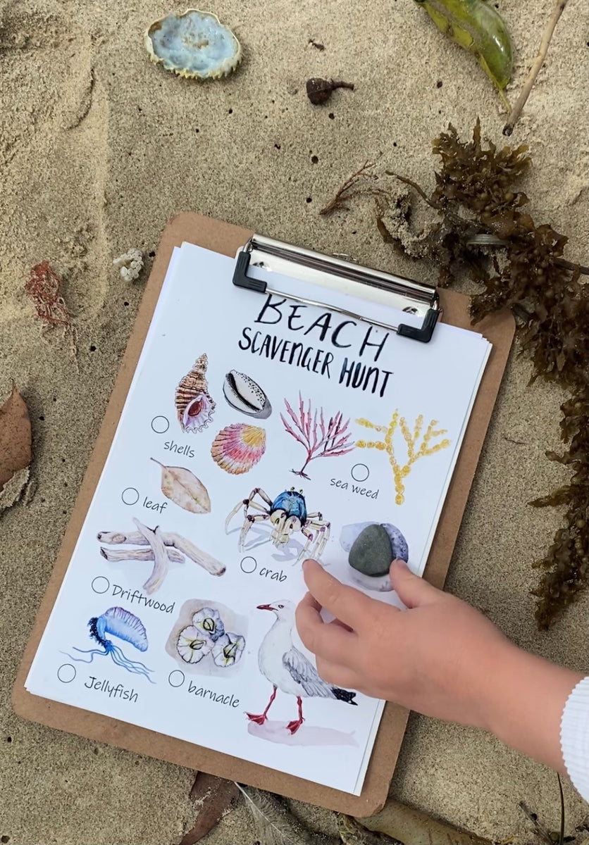 Printable Beach Scavenger Hunt digital download – Shantele Ianna Art
