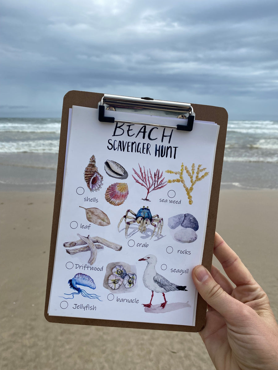 Printable Beach Scavenger Hunt digital download – Shantele Ianna Art